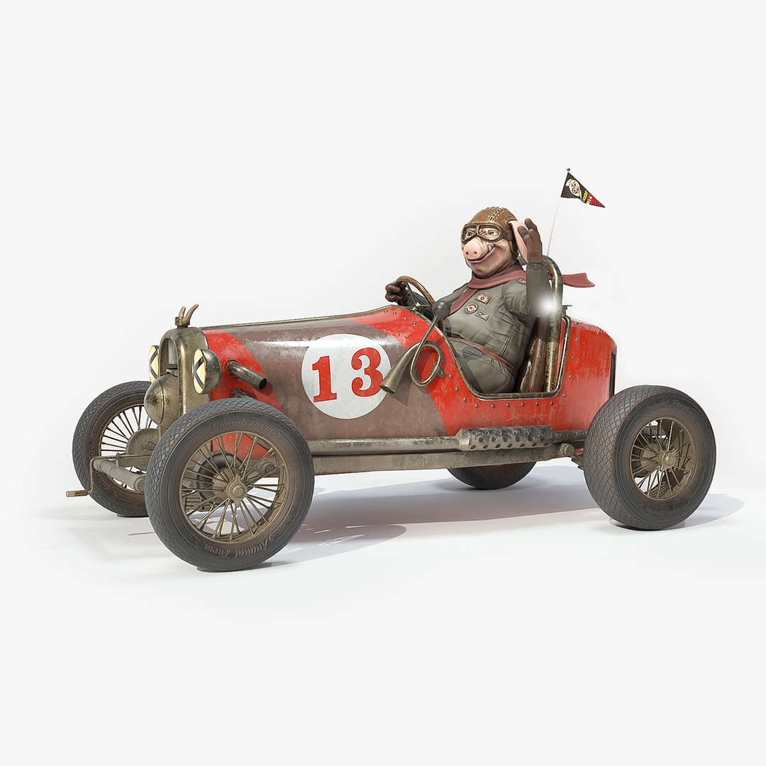 3D model Pig racing car - TurboSquid 2062781
