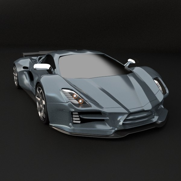 designer supercar concept 3d obj