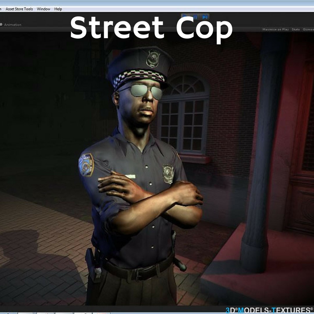 Character Street Cop 3D Model - TurboSquid 1211380