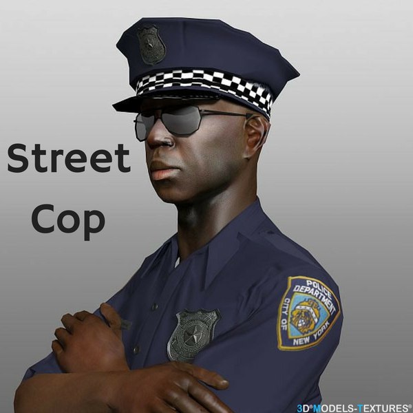 Character street cop 3D model - TurboSquid 1211380