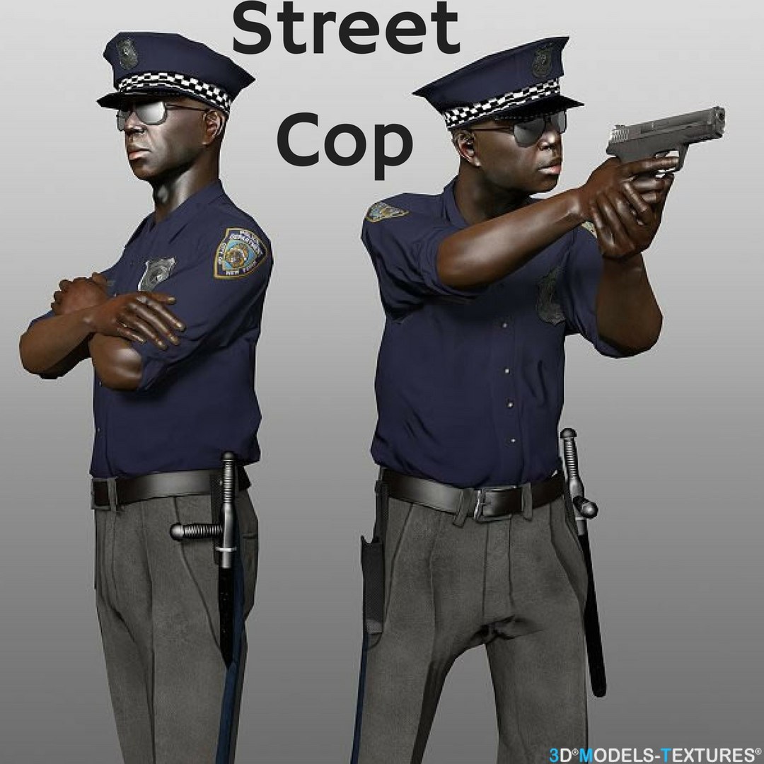 Character Street Cop 3D Model - TurboSquid 1211380