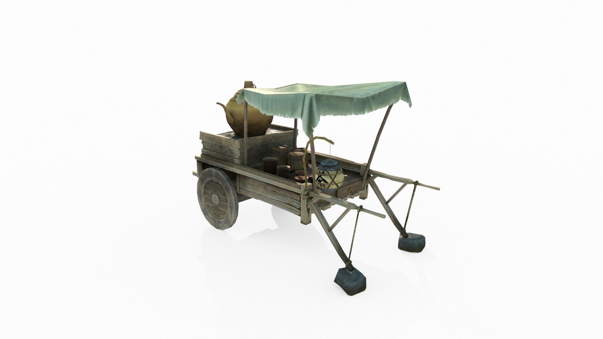 3D Ancient Asian Roadside Tea Stands - TurboSquid 2119076