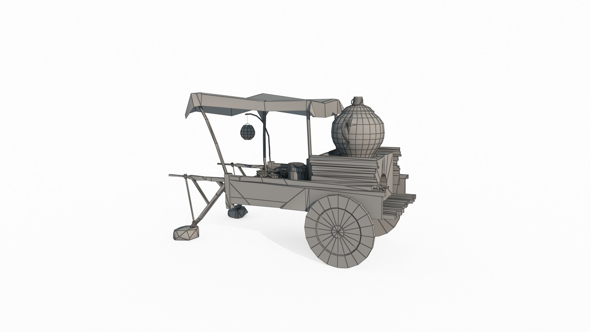 3D Ancient Asian Roadside Tea Stands - TurboSquid 2119076