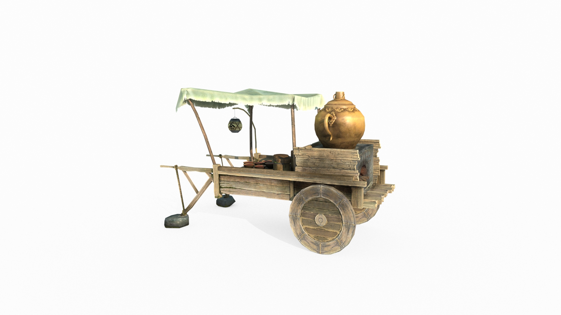 3D Ancient Asian Roadside Tea Stands - TurboSquid 2119076