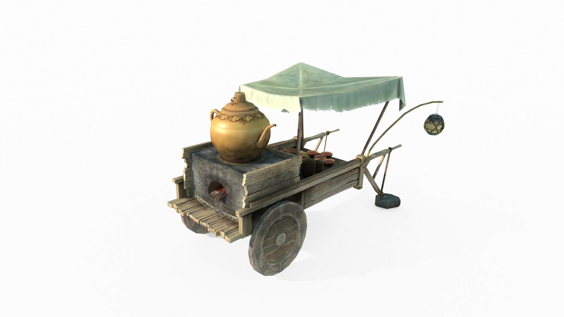 3D Ancient Asian Roadside Tea Stands - TurboSquid 2119076