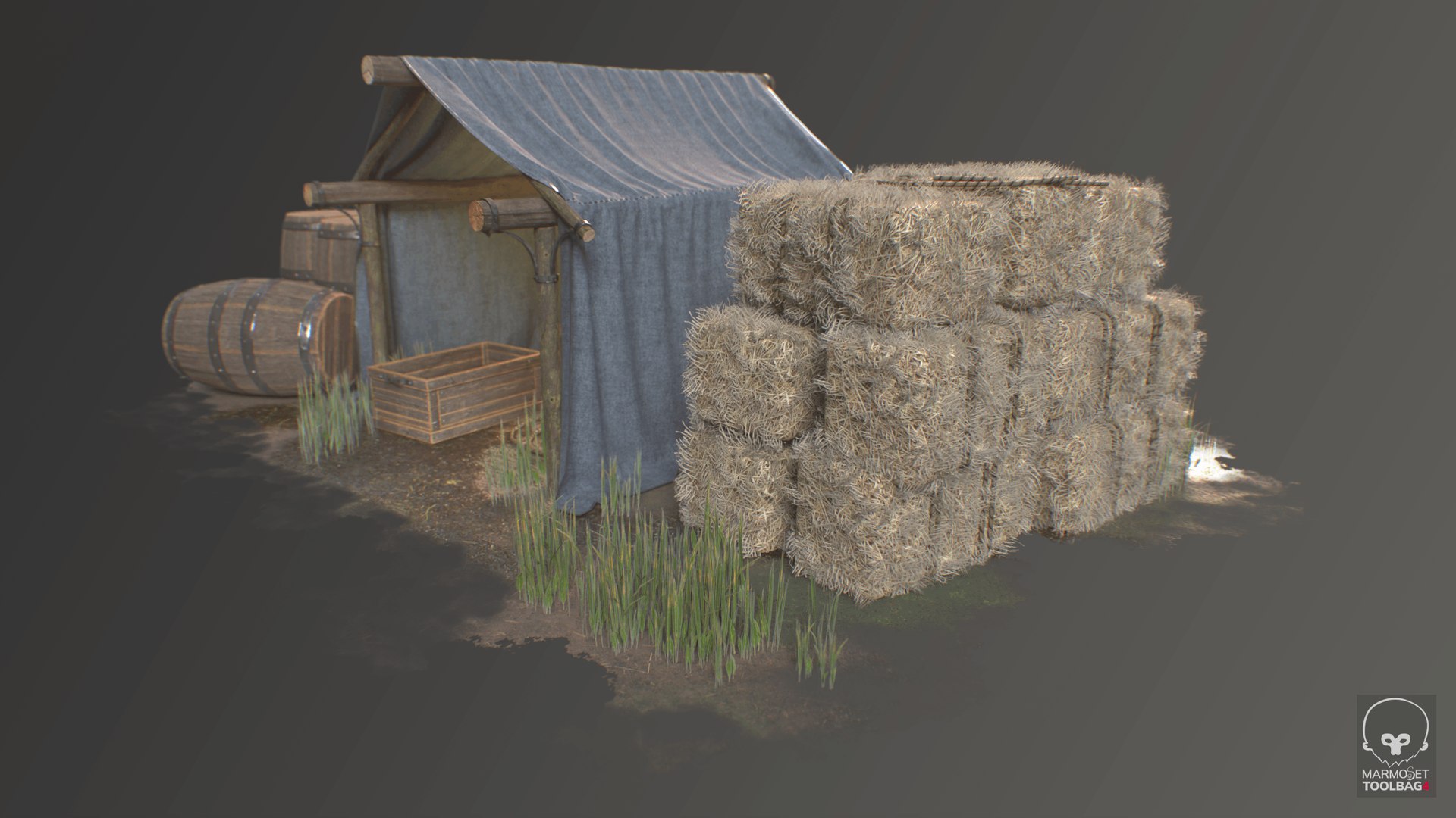 3D Medieval Tent And Environmental Props - TurboSquid 2397079