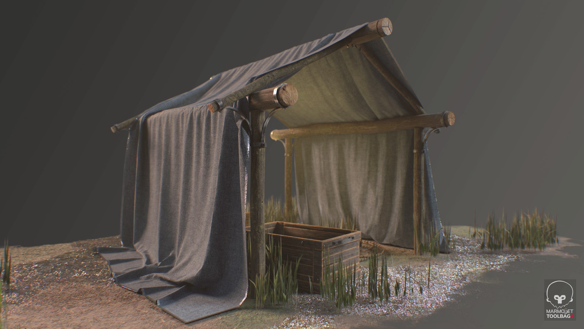 3D Medieval Tent And Environmental Props - TurboSquid 2397079