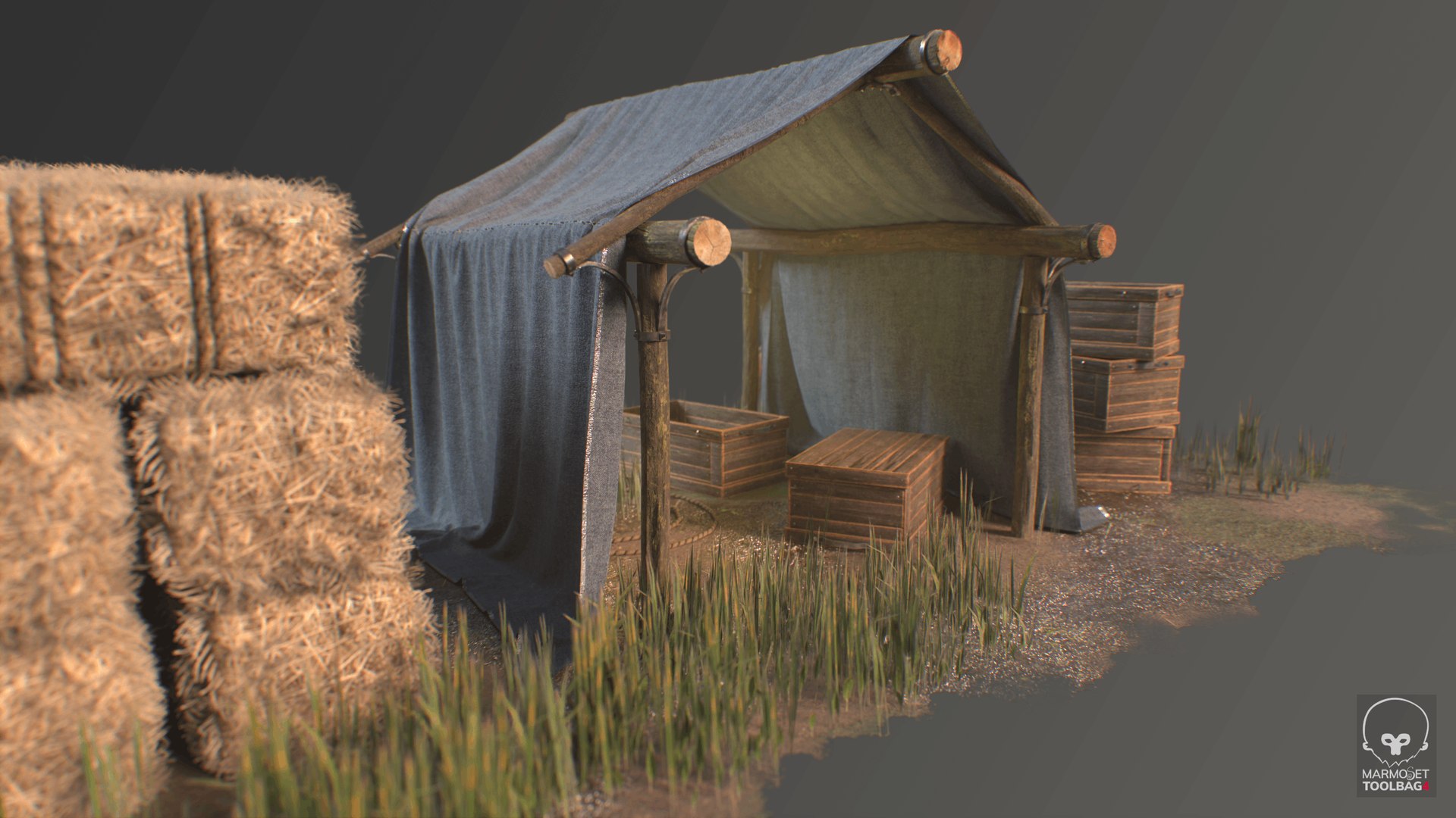 3D Medieval Tent And Environmental Props - TurboSquid 2397079