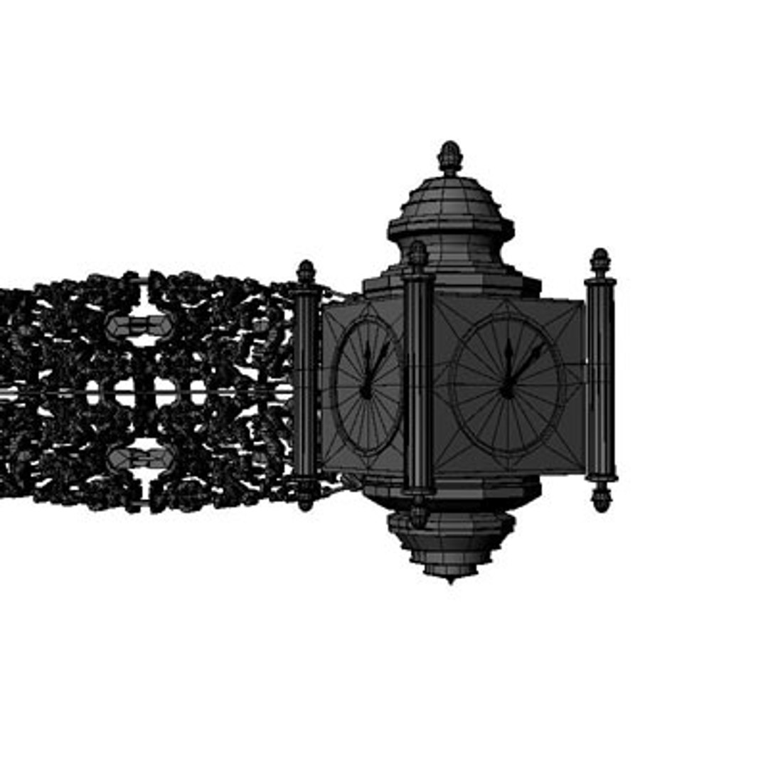 Classic Angle Clock 3ds