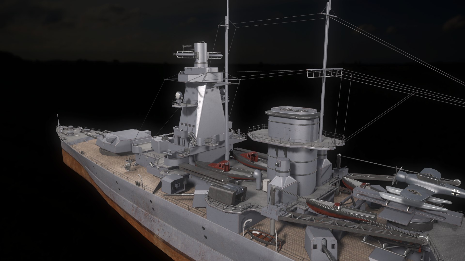 3D Model Admiral Scheer Type Deutschland - TurboSquid 1196246