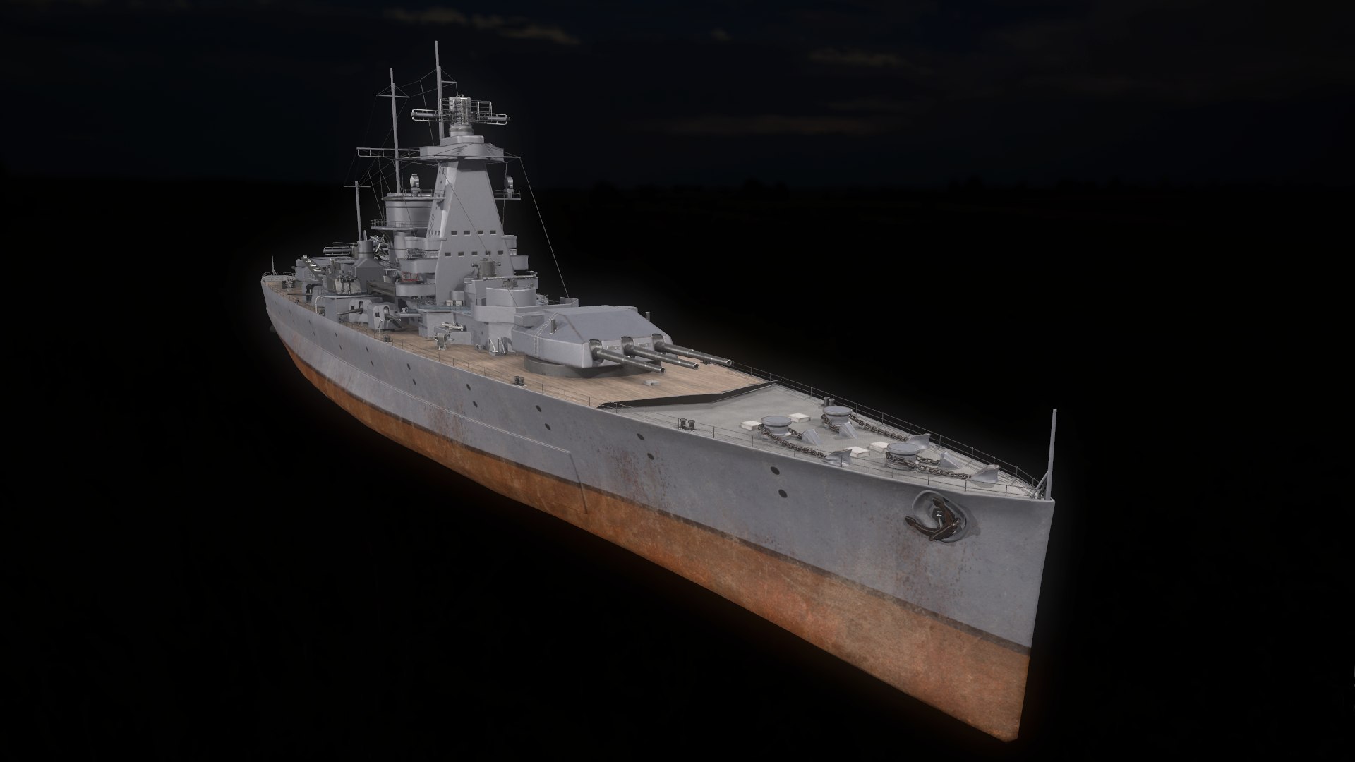3D Model Admiral Scheer Type Deutschland - TurboSquid 1196246