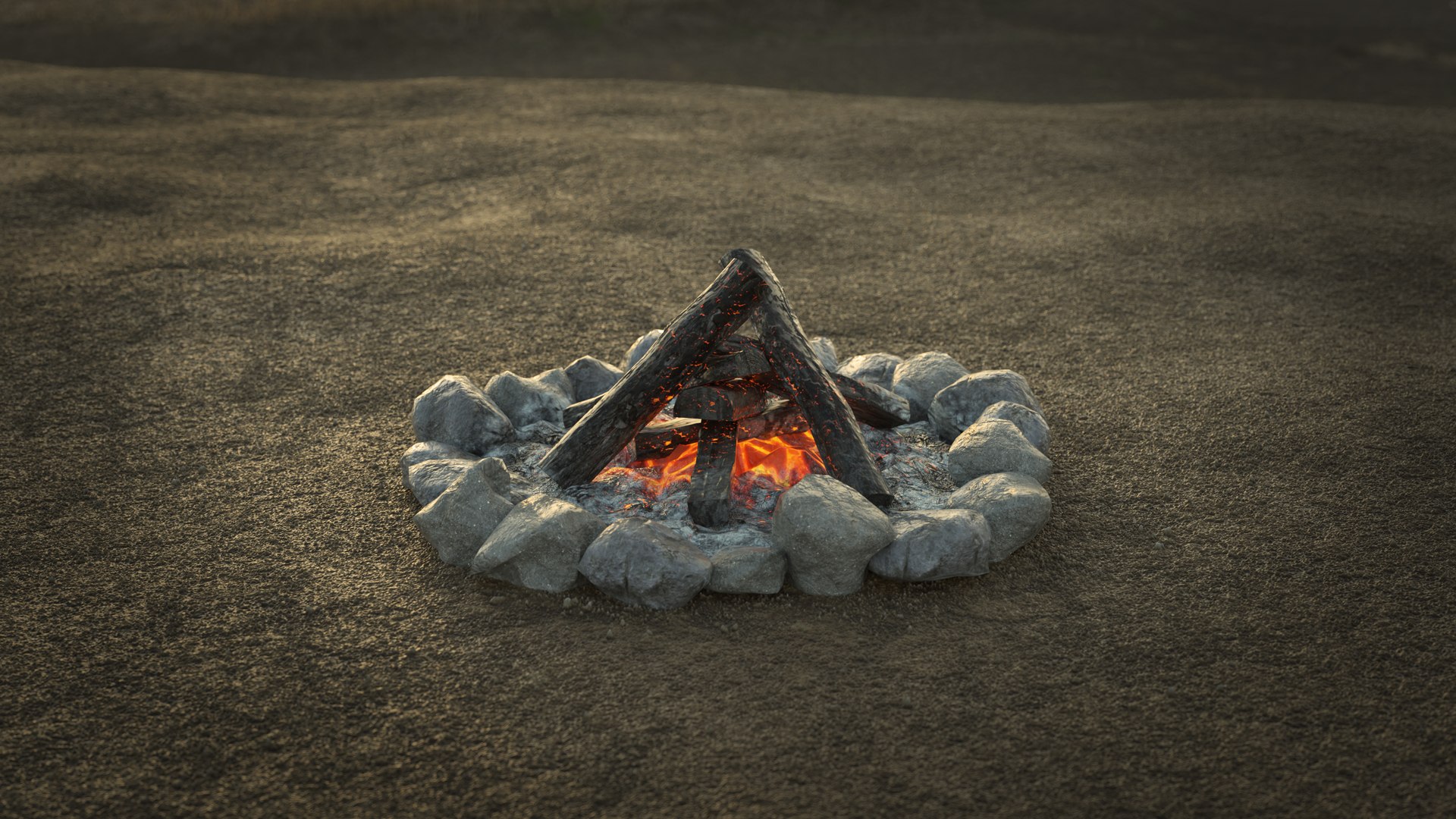 Campfire - Game Ready 3D model - TurboSquid 2183032