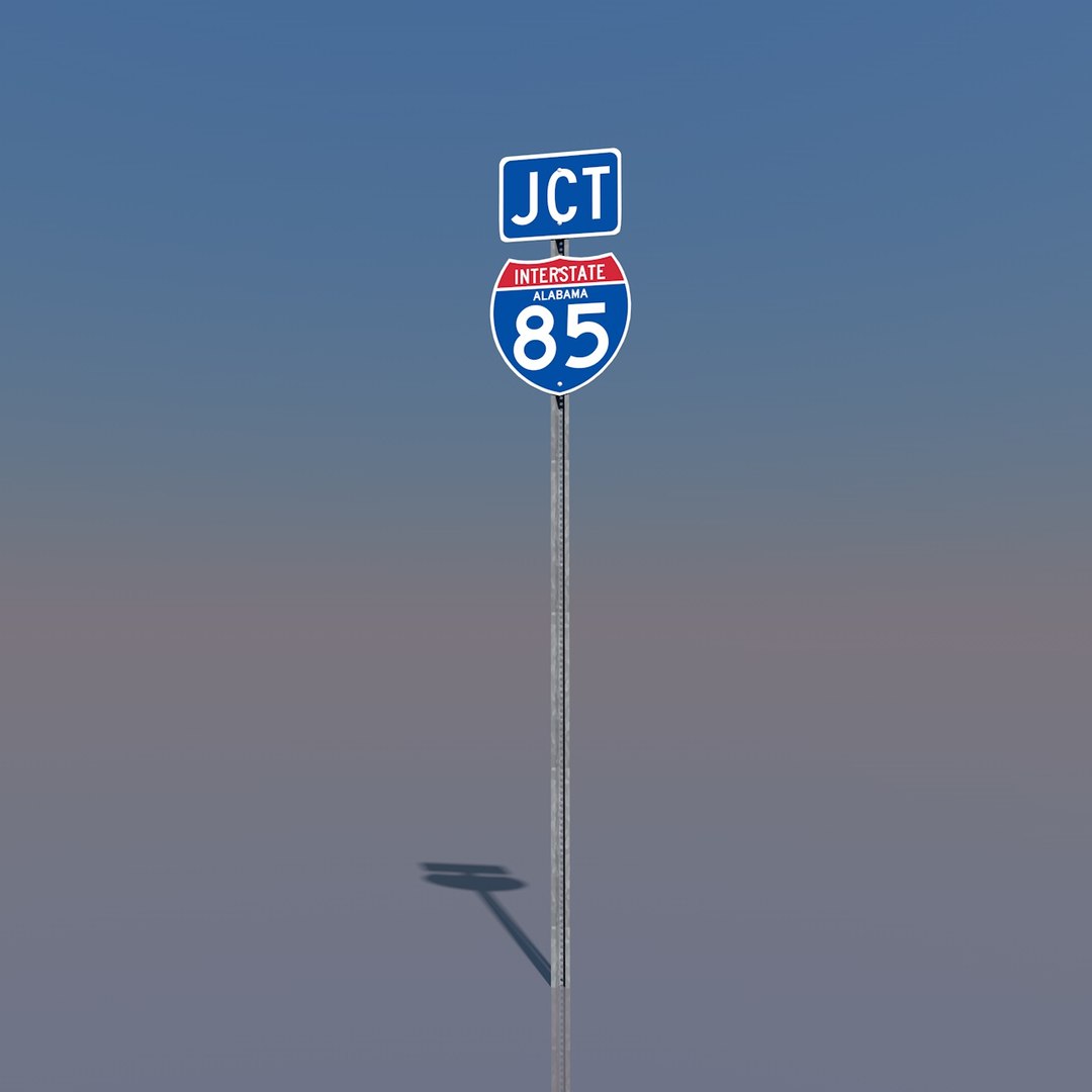 Interstate 85 Signs 3d C4d