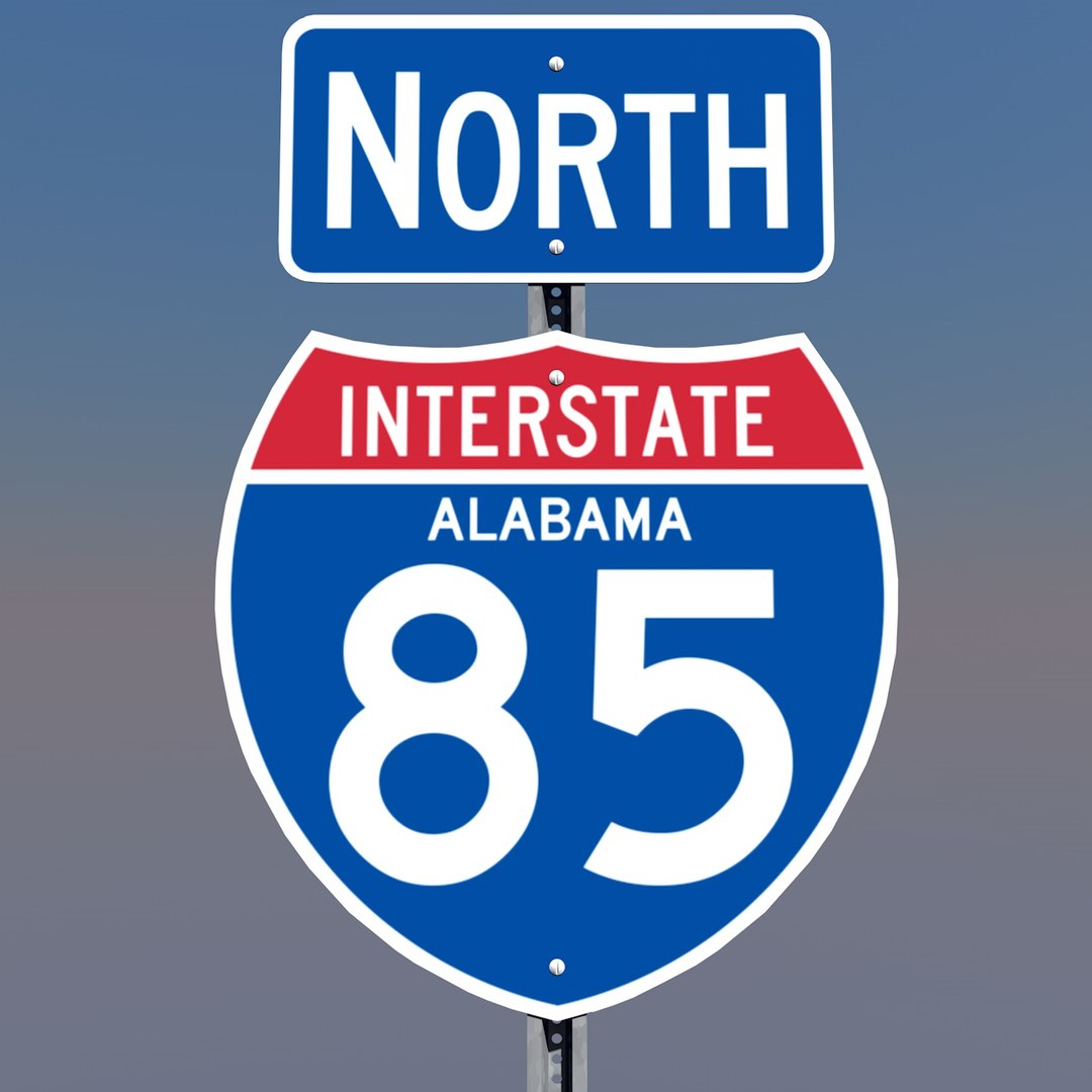 Interstate 85 Signs 3d C4d