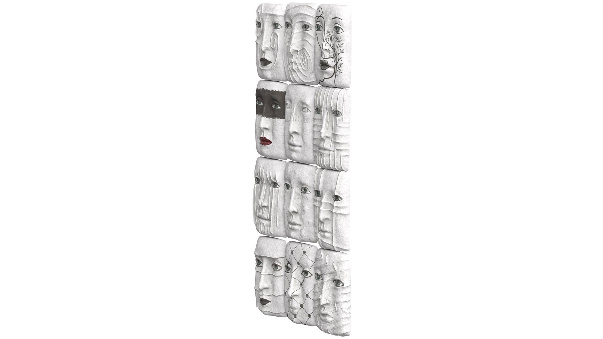 Decorative Panel With Faces 3D - TurboSquid 2330780