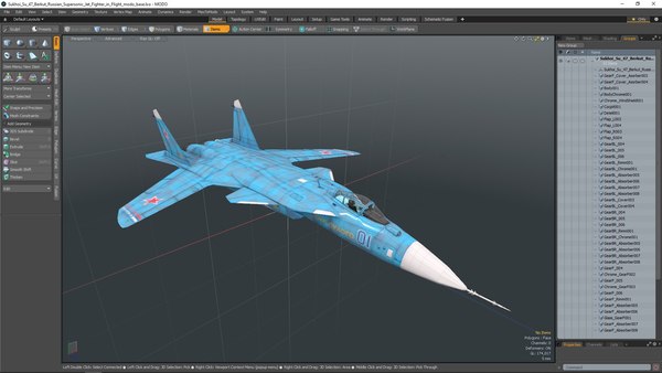 modelo 3d Avión de combate supersónico ruso Sukhoi Su 47 Berkut en ...