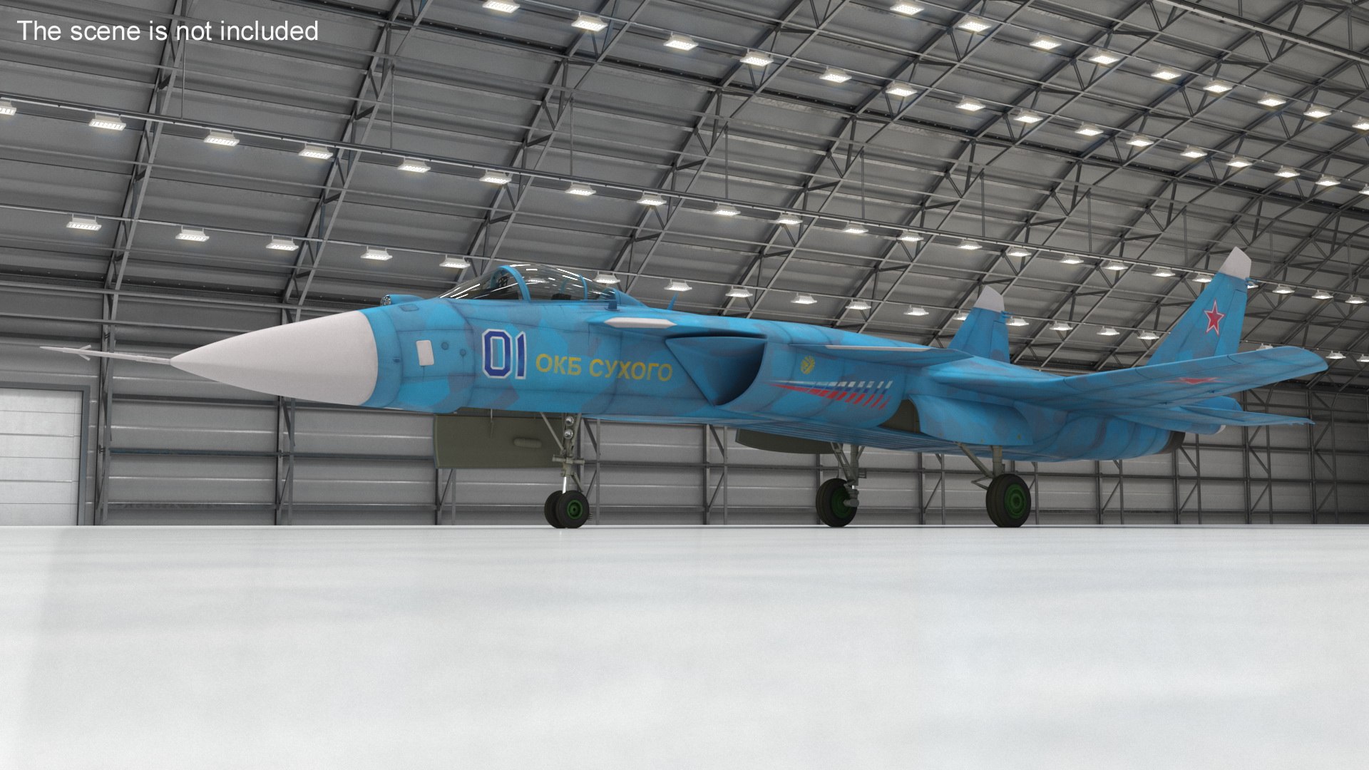 3D Sukhoi Su 47 Berkut Russian Supersonic Jet Fighter In Flight Model ...