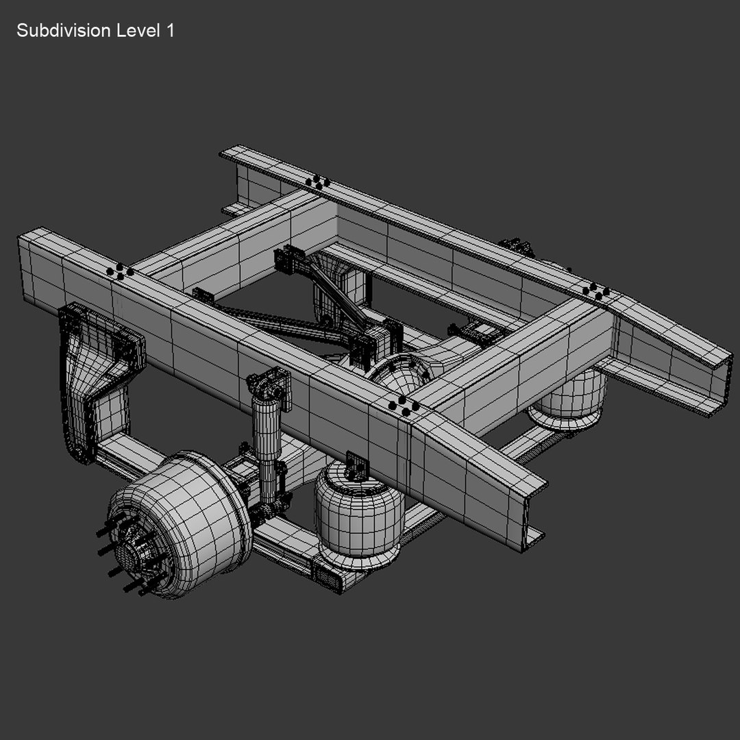 3d Truck Rear Axle Model