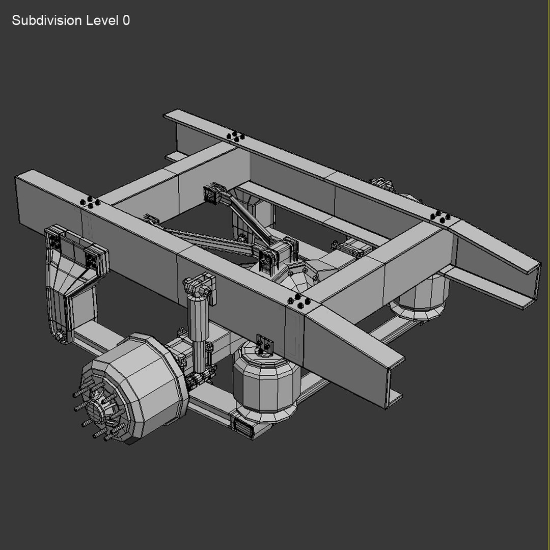 3d Truck Rear Axle Model