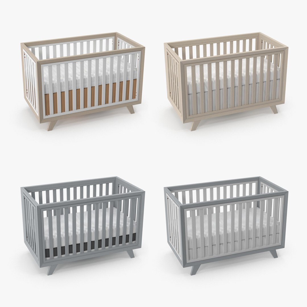 3D Baby Cribs Collection Model - TurboSquid 2389480