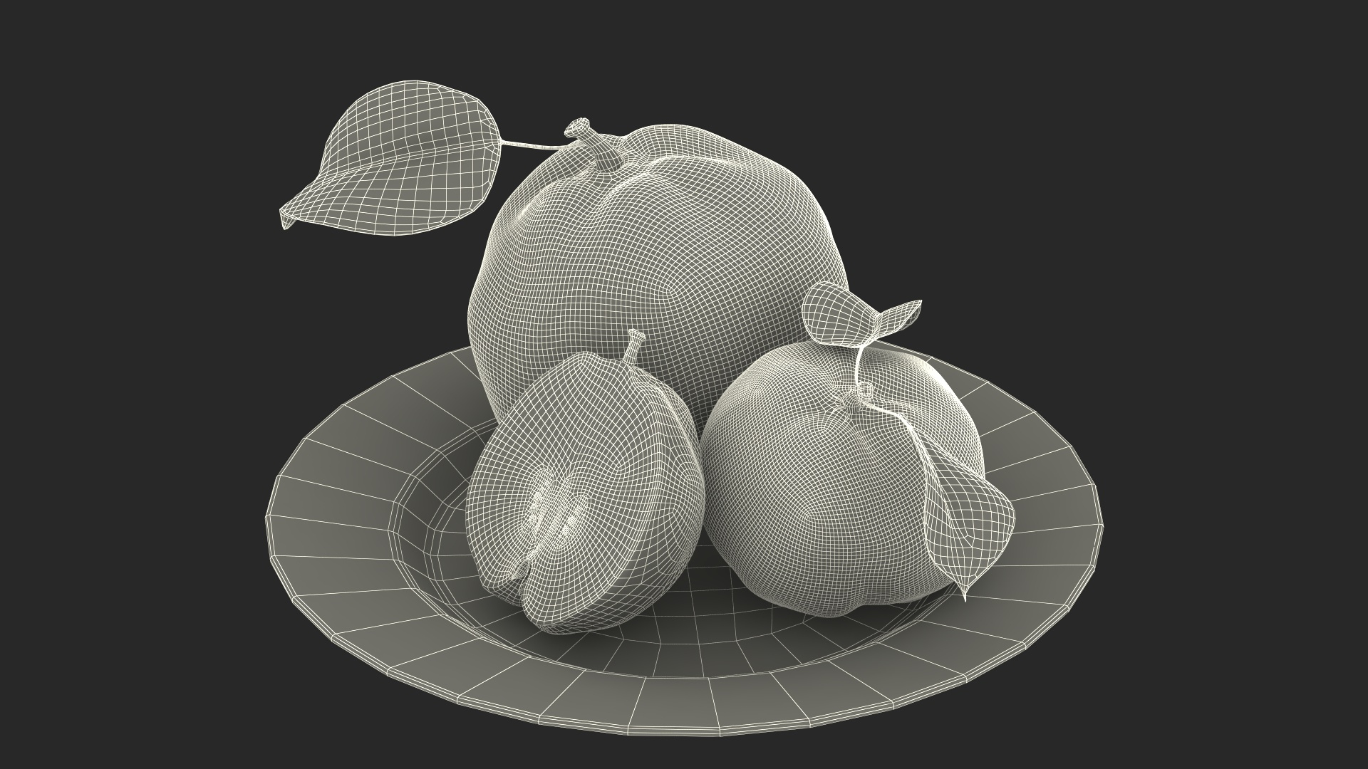 3D Quince On Plate Model - TurboSquid 2342504
