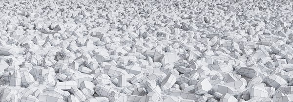 crushed stone 3d model