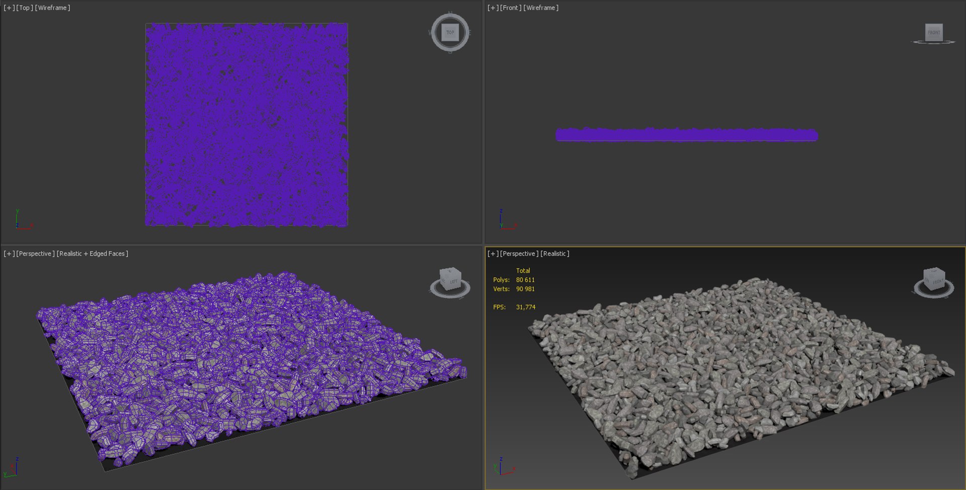 Crushed Stone 3d Model