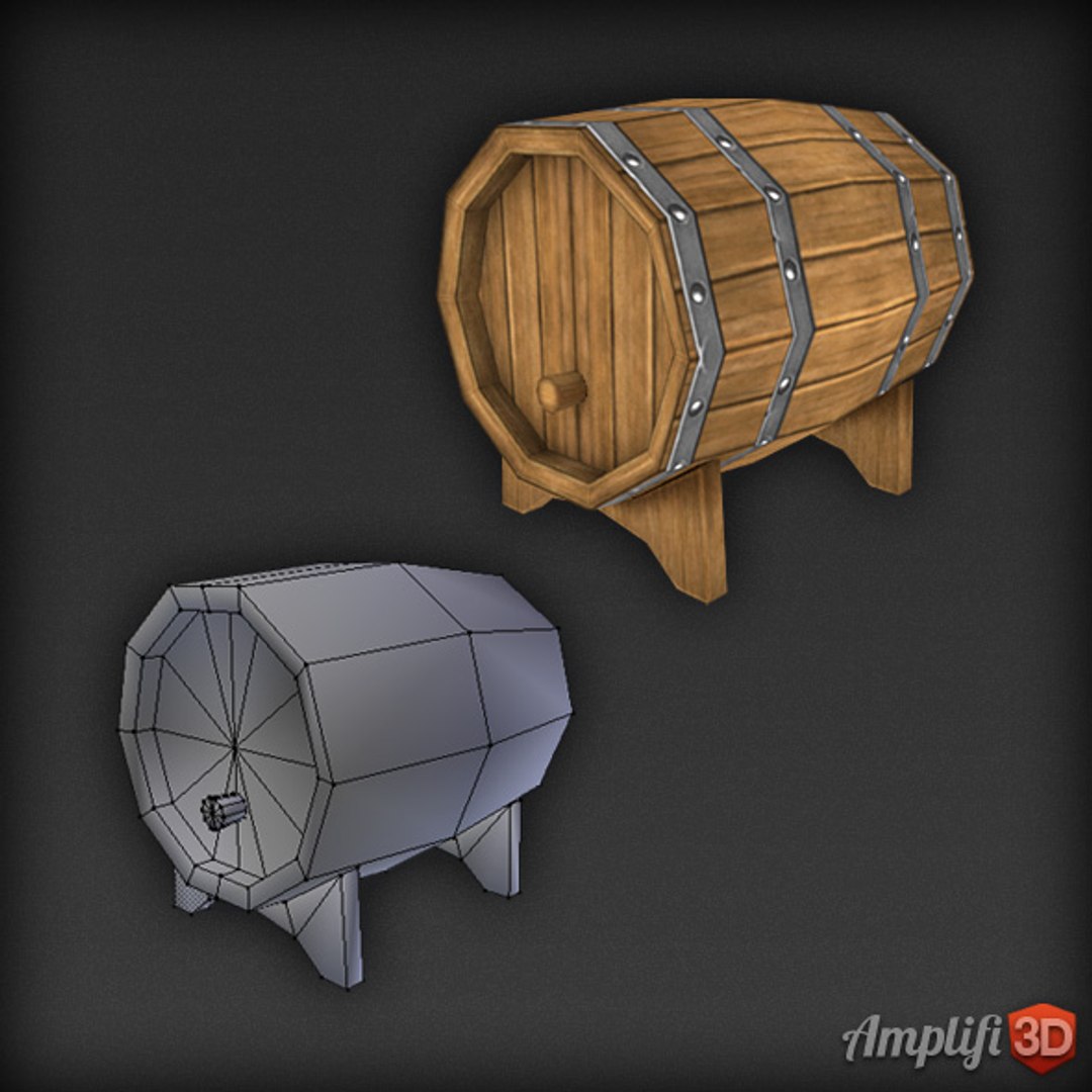 obj barrel cask