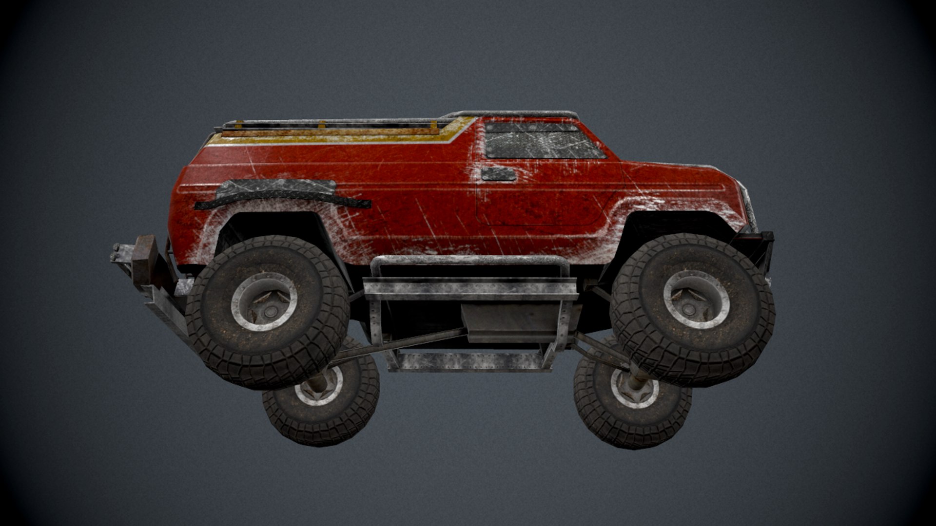 3d obj post apocalypse van