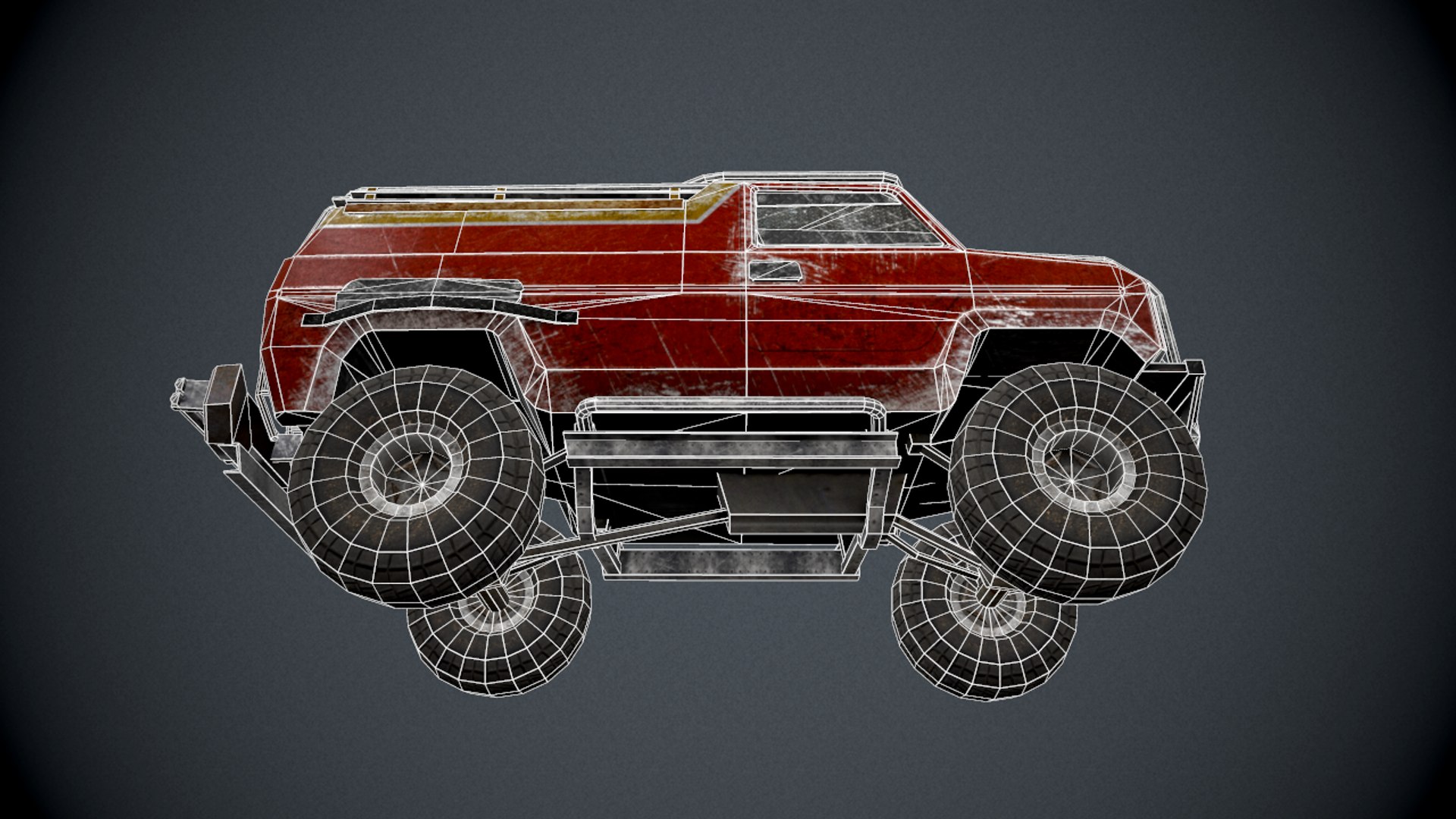 3d obj post apocalypse van