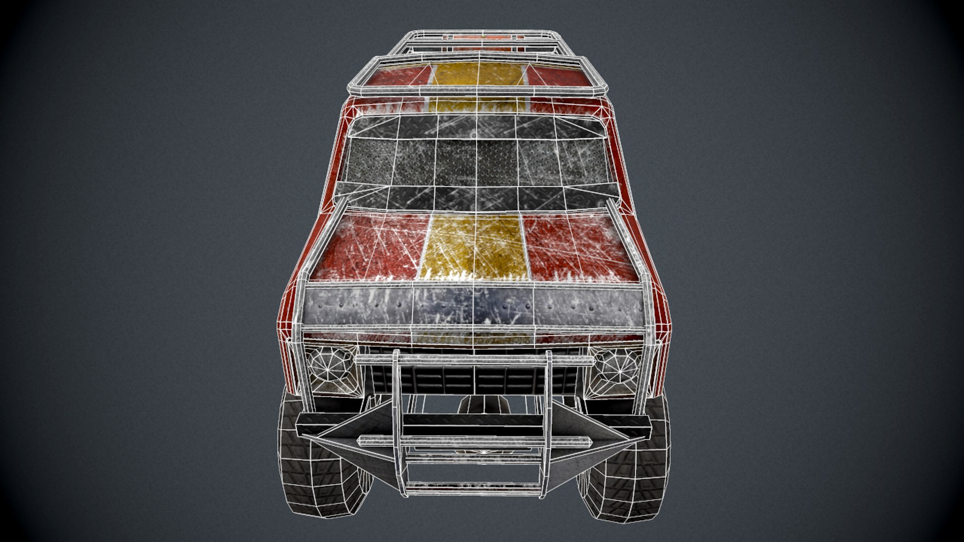 3d obj post apocalypse van