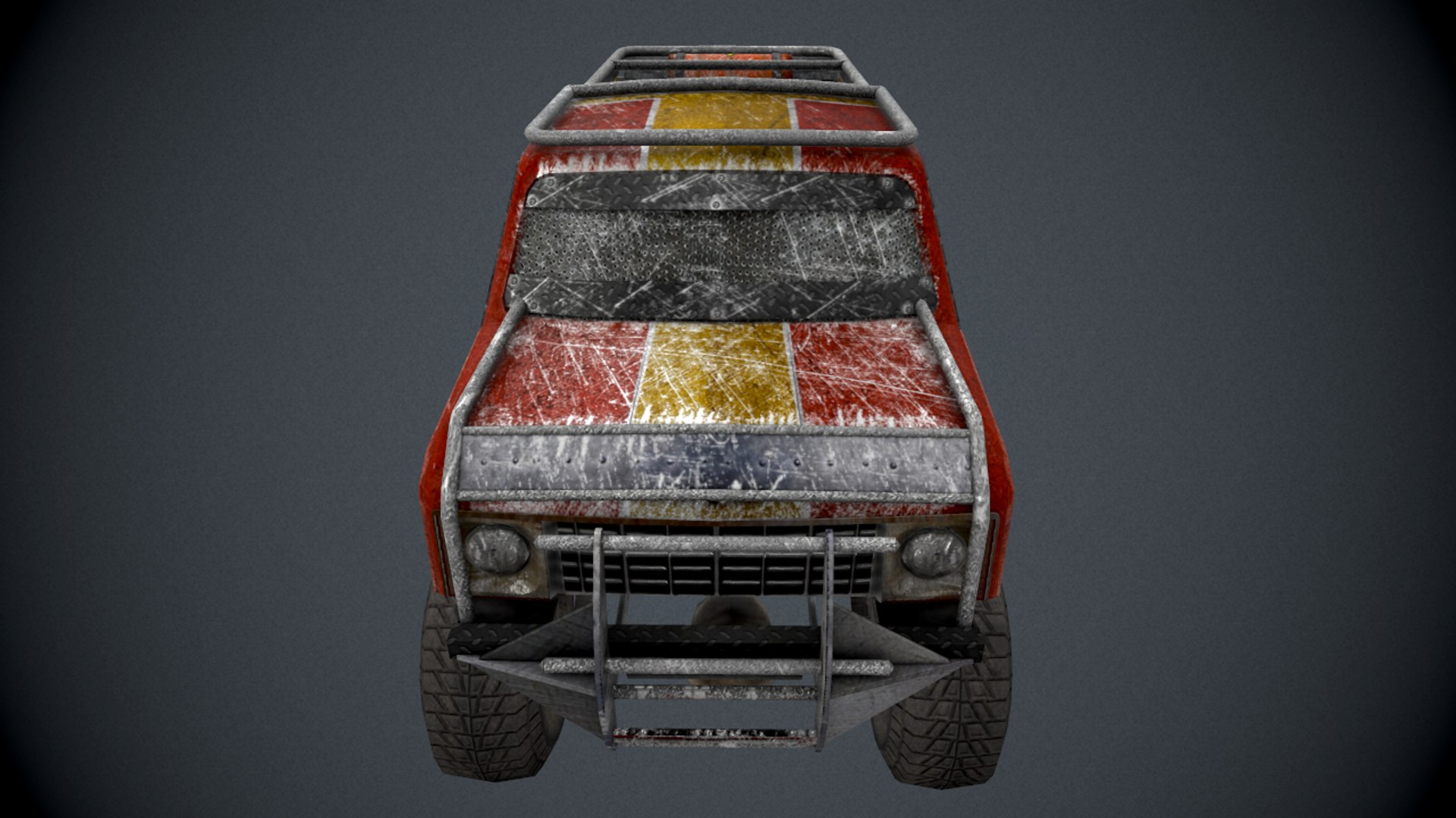 3d obj post apocalypse van