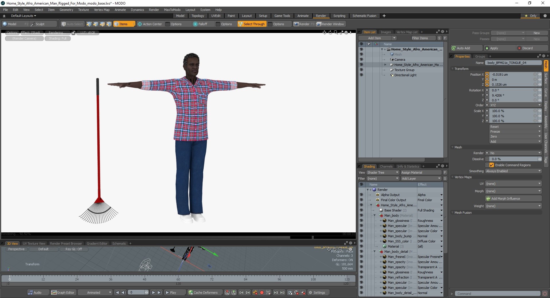 3D Home Style Afro American Man Rigged For Modo Model - TurboSquid 2019638