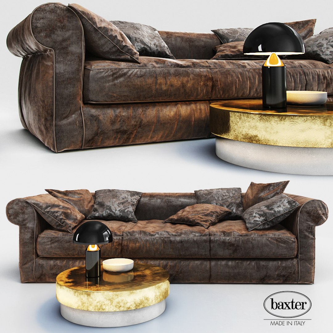 3d model sofa baxter alfred soft