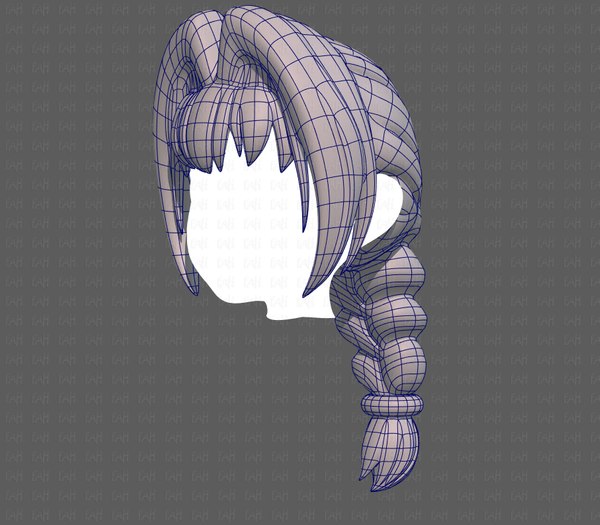3D Base Hair for girl V10 model - TurboSquid 1926660