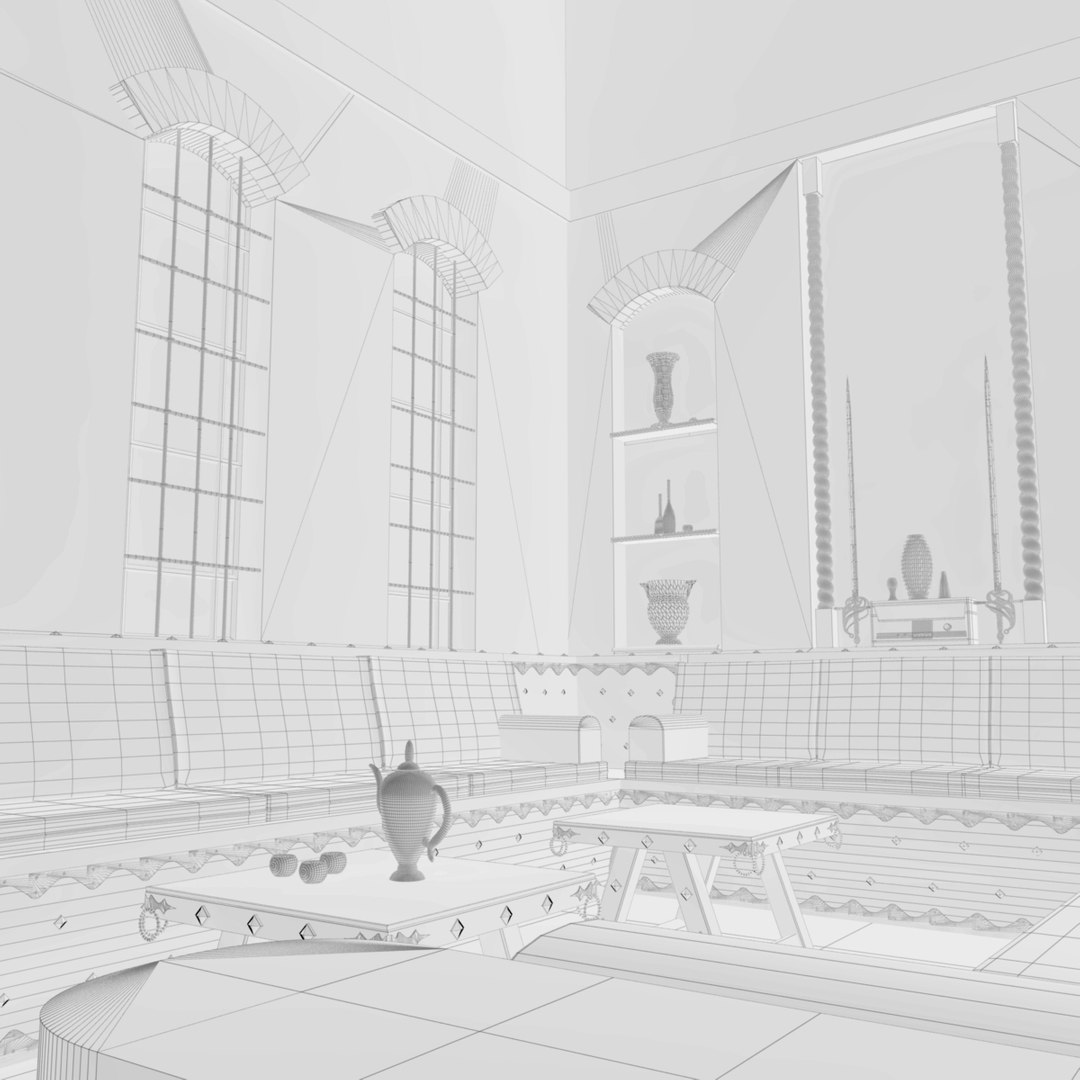 Interior Arab House 3d Model