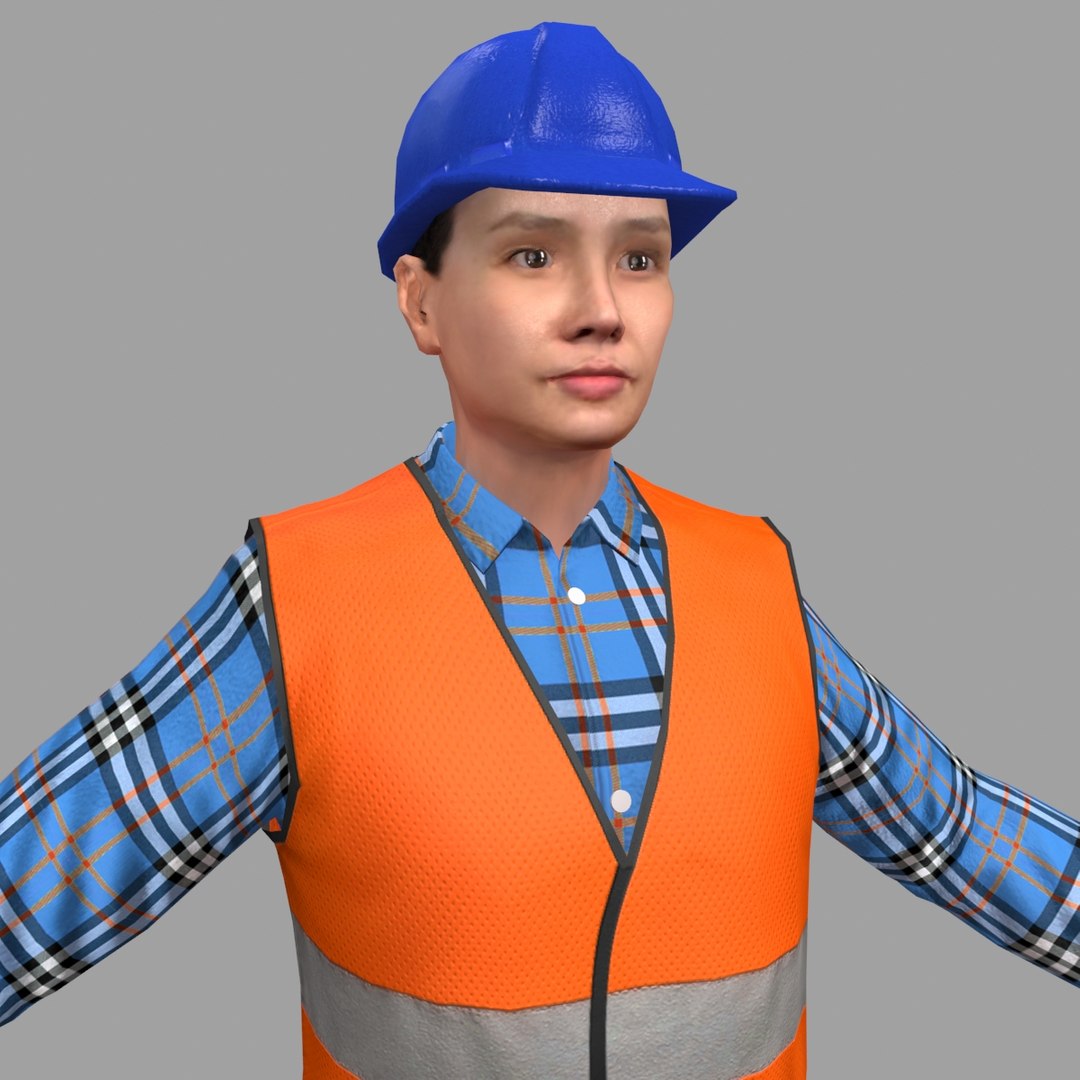 Female Worker Model - TurboSquid 1403065