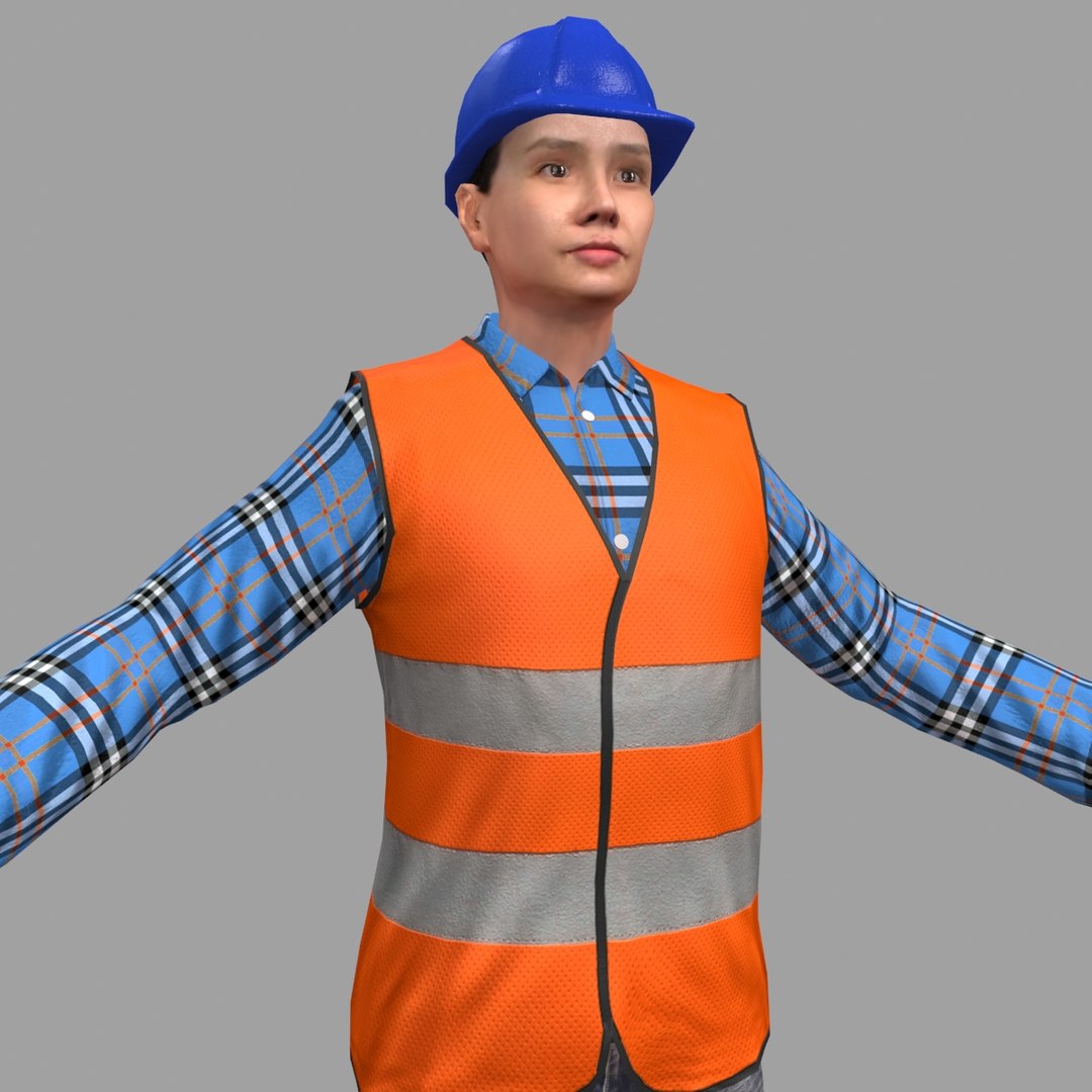 Female Worker Model - TurboSquid 1403065