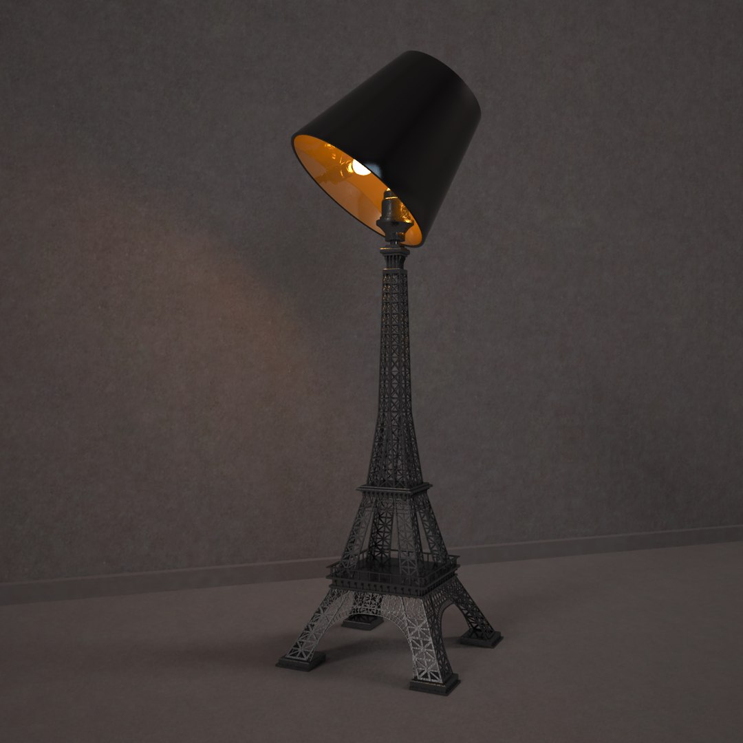 3d Model Eiffel Tower Lamp