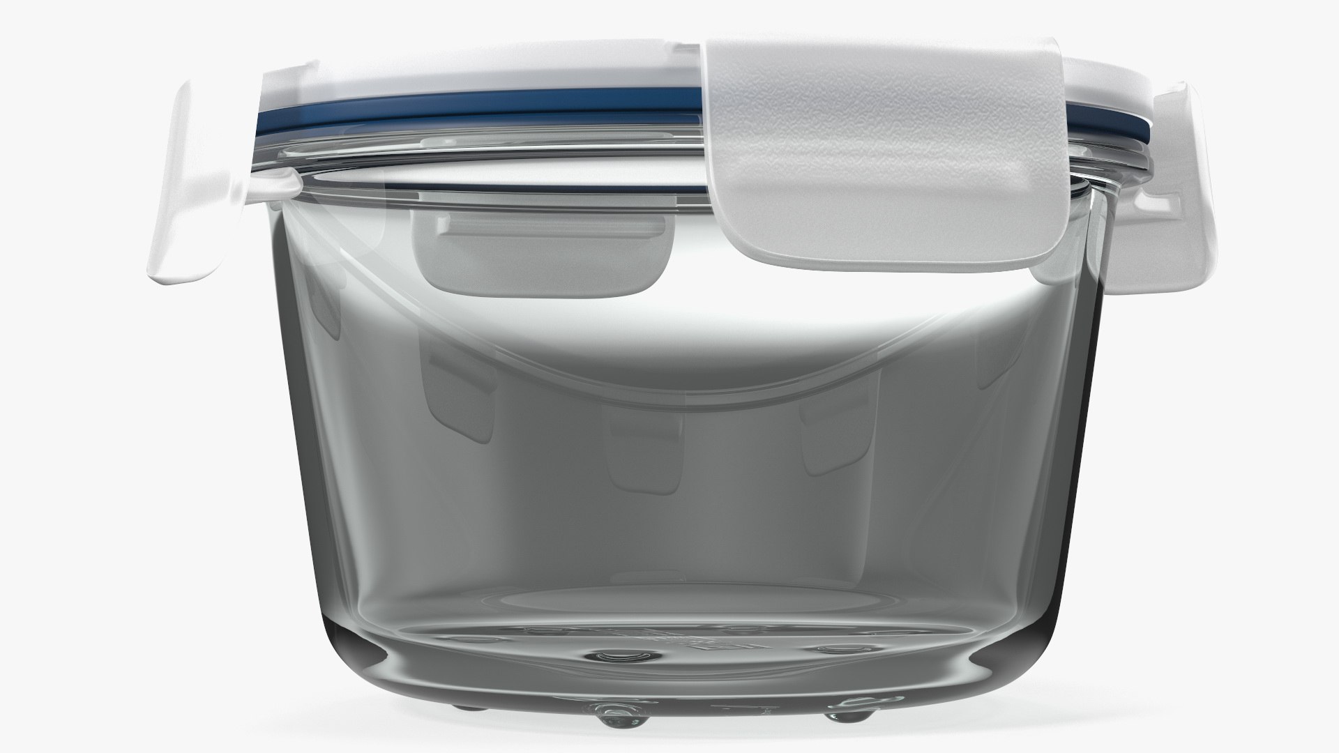 3D Round Glass Clip Lock Storage Container 600ml - TurboSquid 1735541