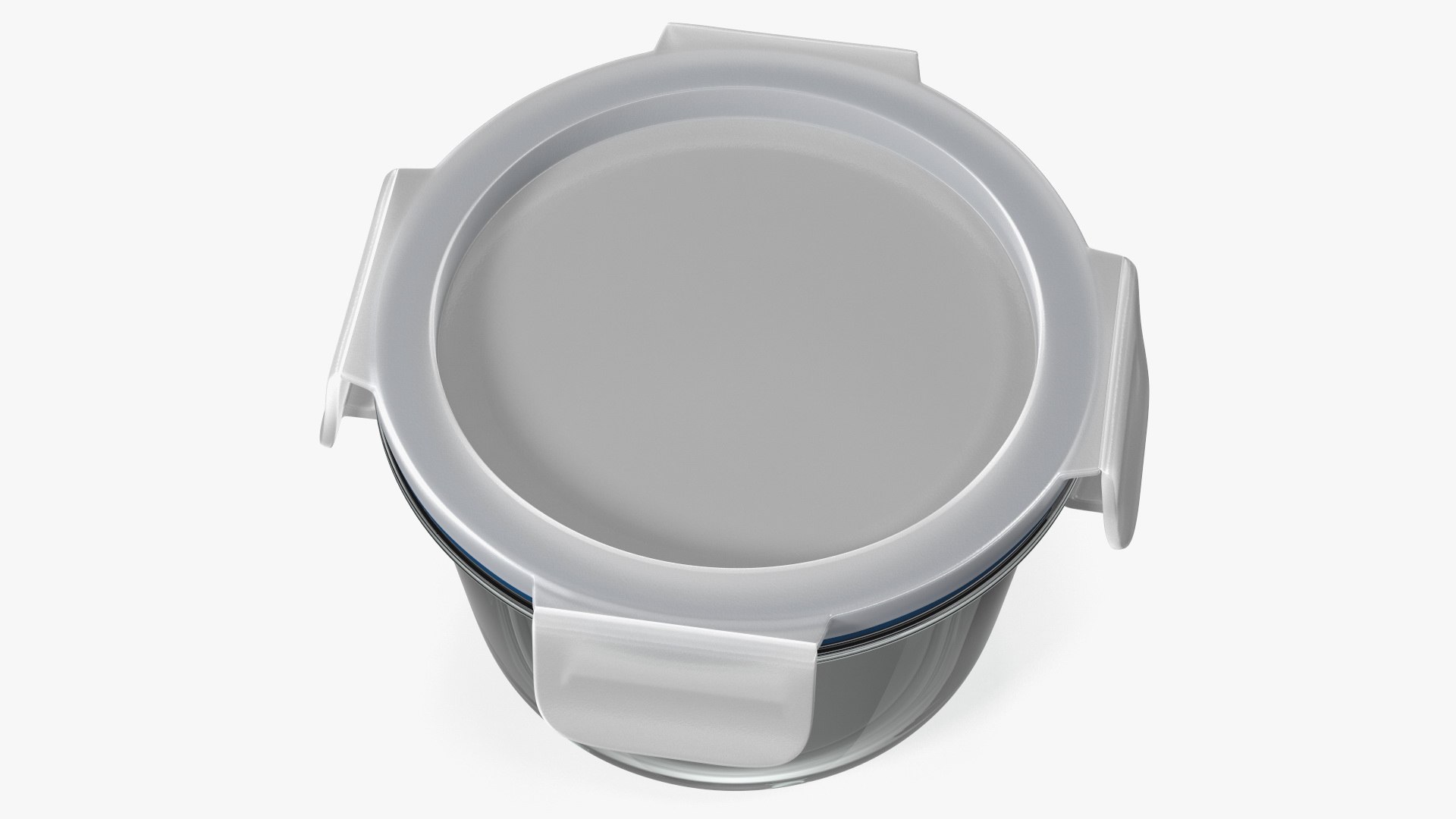 3D Round Glass Clip Lock Storage Container 600ml - TurboSquid 1735541