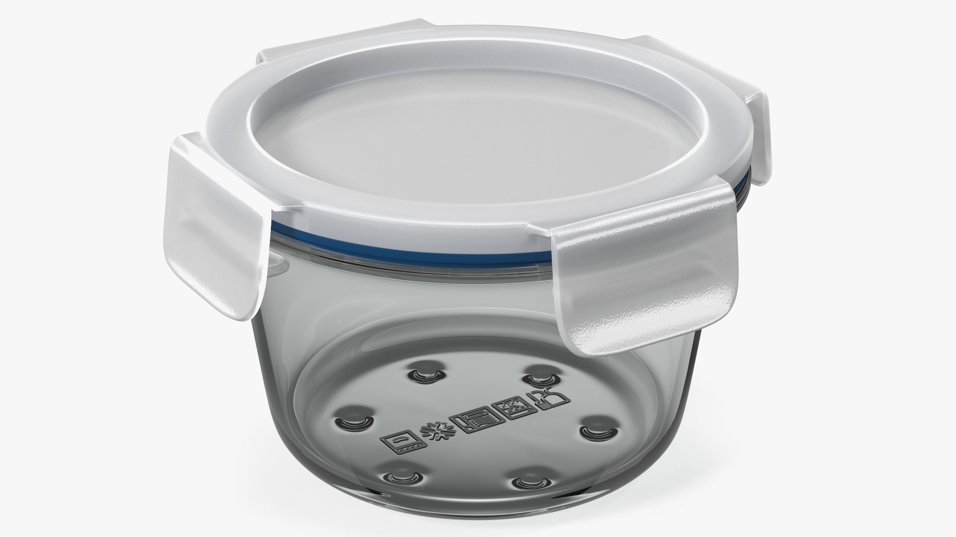 3D Round Glass Clip Lock Storage Container 600ml - TurboSquid 1735541