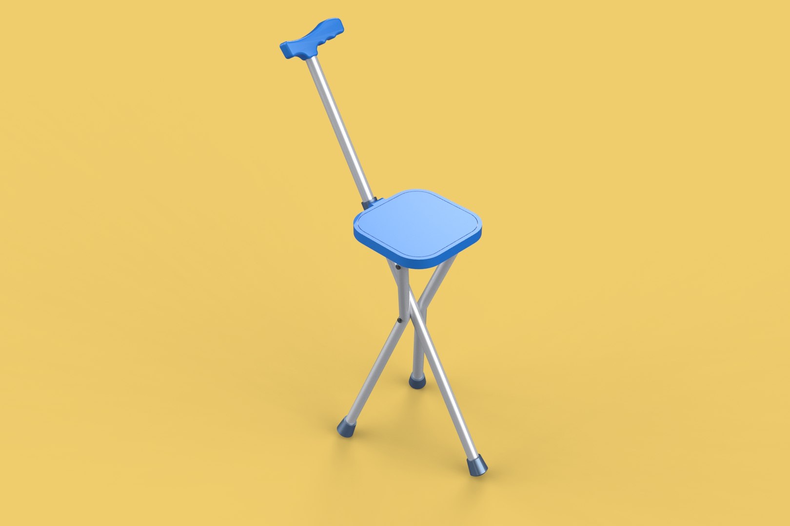 PORTABLE CANE STICK CHAIR WALKING SEAT STOOL POLE CRUTCH FOLDING Model - TurboSquid 2378277