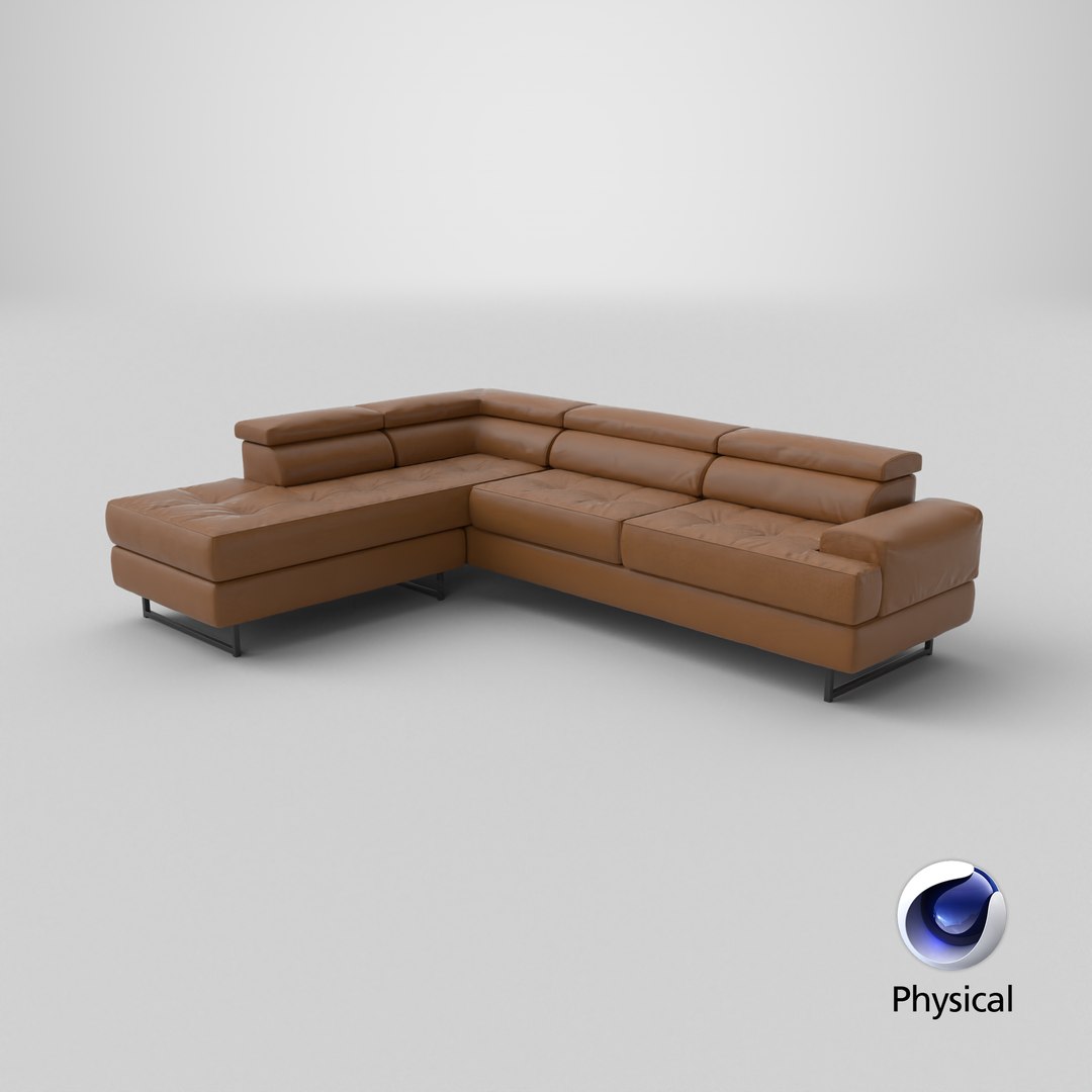 Modern Leather Sofa 3D Model - TurboSquid 2514044