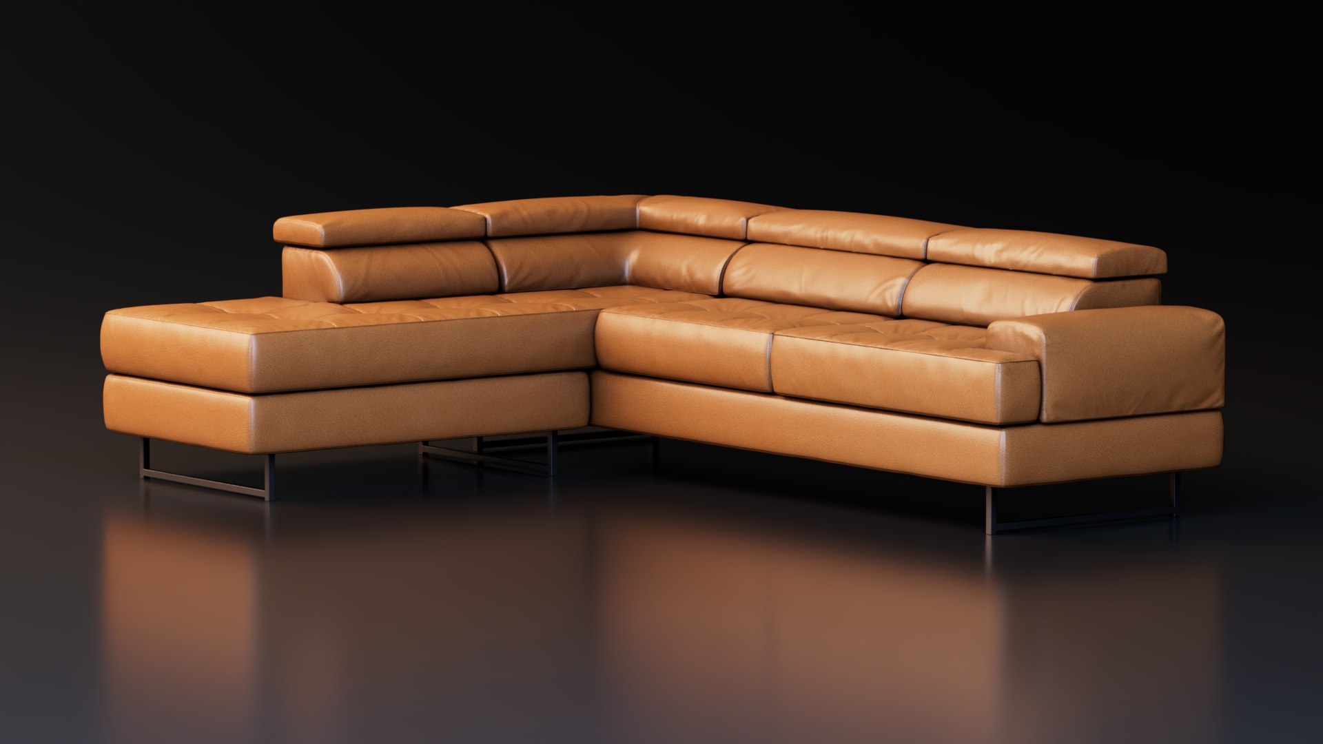 Modern Leather Sofa 3D Model - TurboSquid 2514044