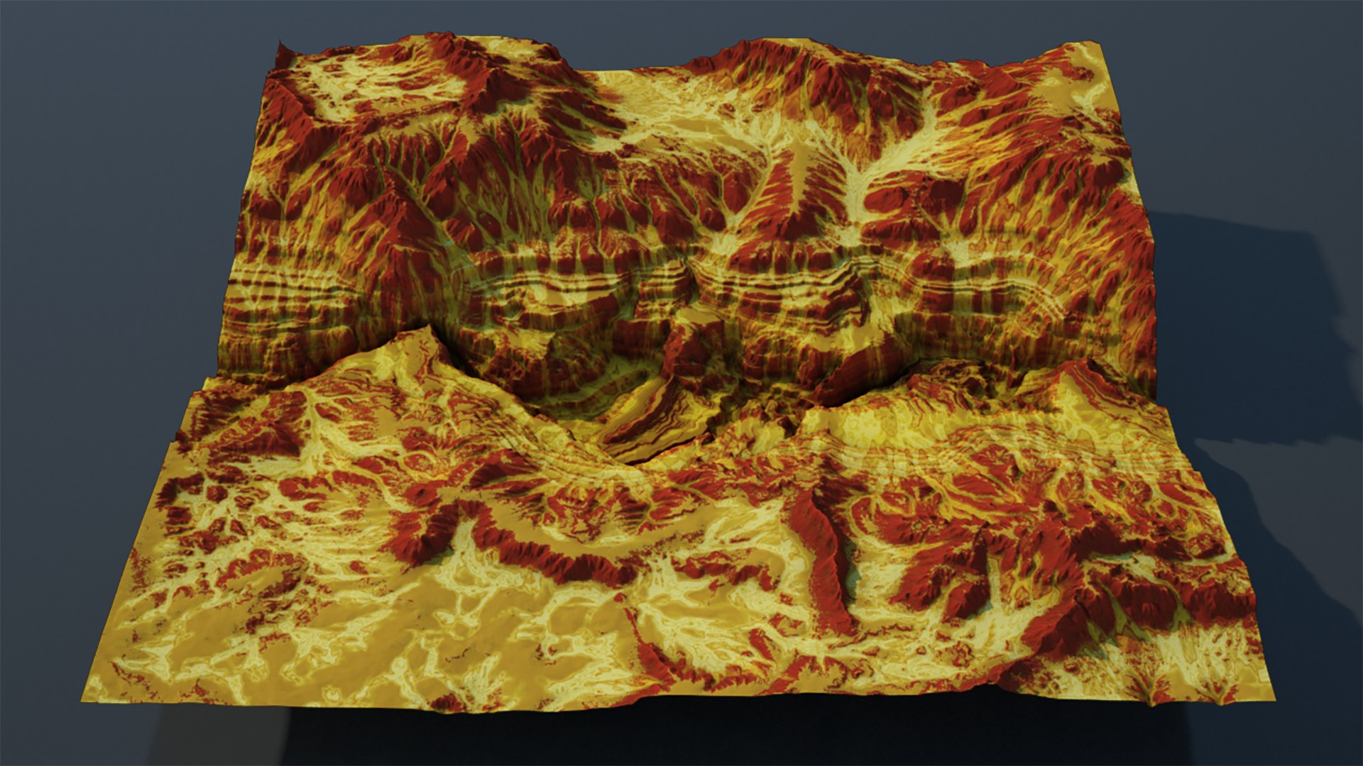 Cartoon Mountain Terrain And Canyon 3D Model - TurboSquid 2165711
