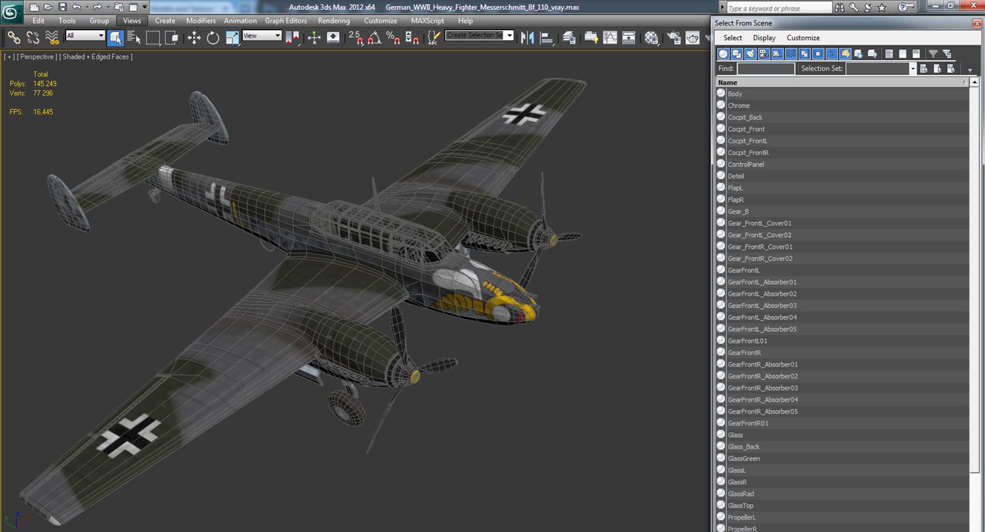German Wwii Heavy Fighter 3D Model - TurboSquid 1171984