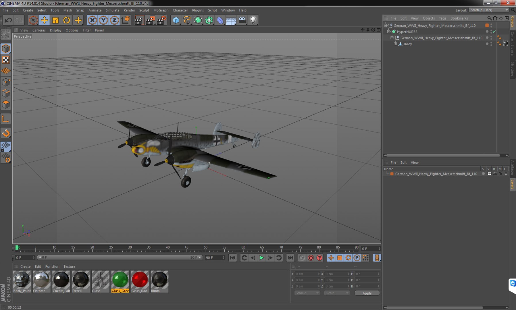 German Wwii Heavy Fighter 3D Model - TurboSquid 1171984