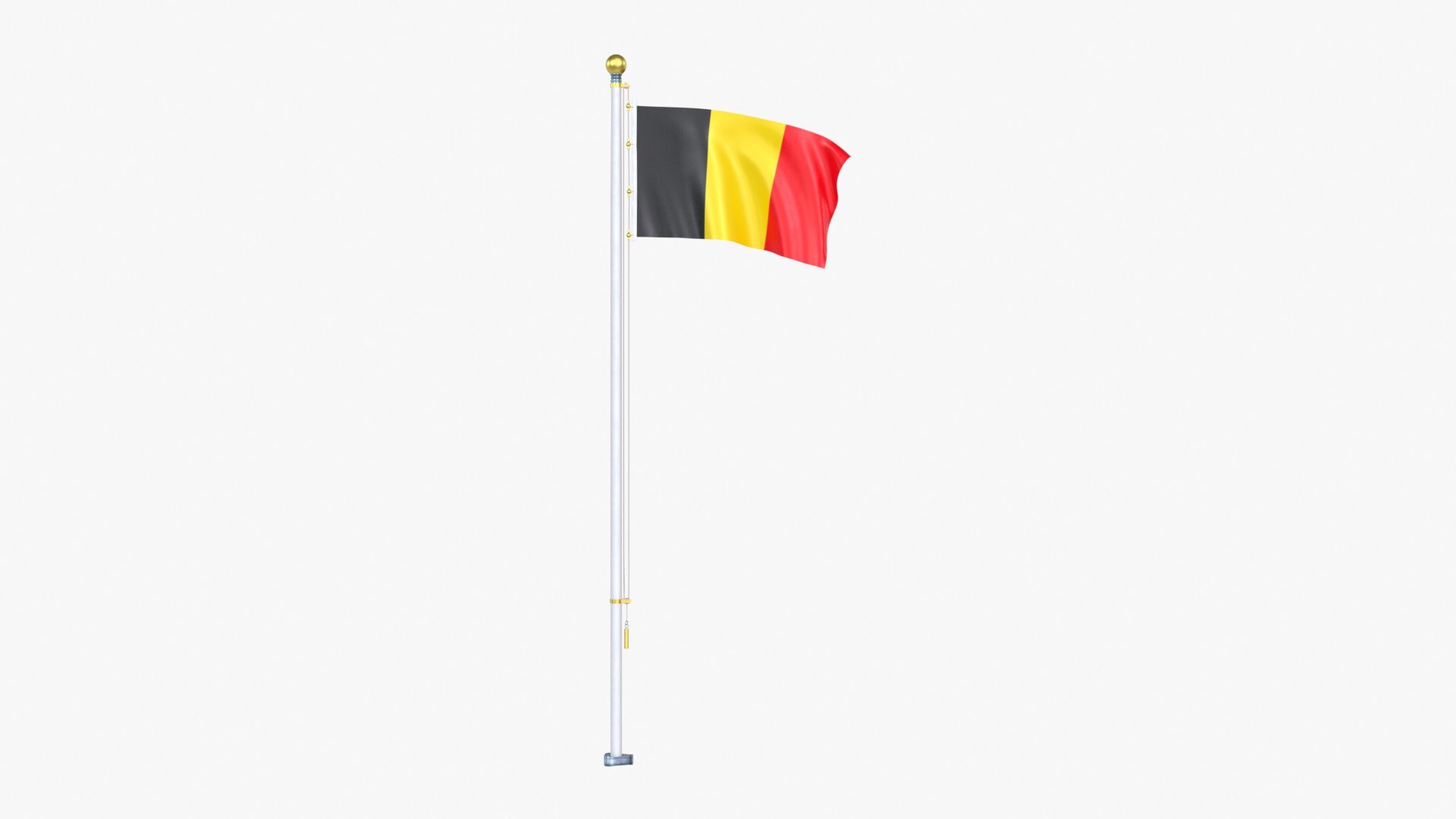 modèle 3D de Mât de drapeau belge animé - TurboSquid 2517297