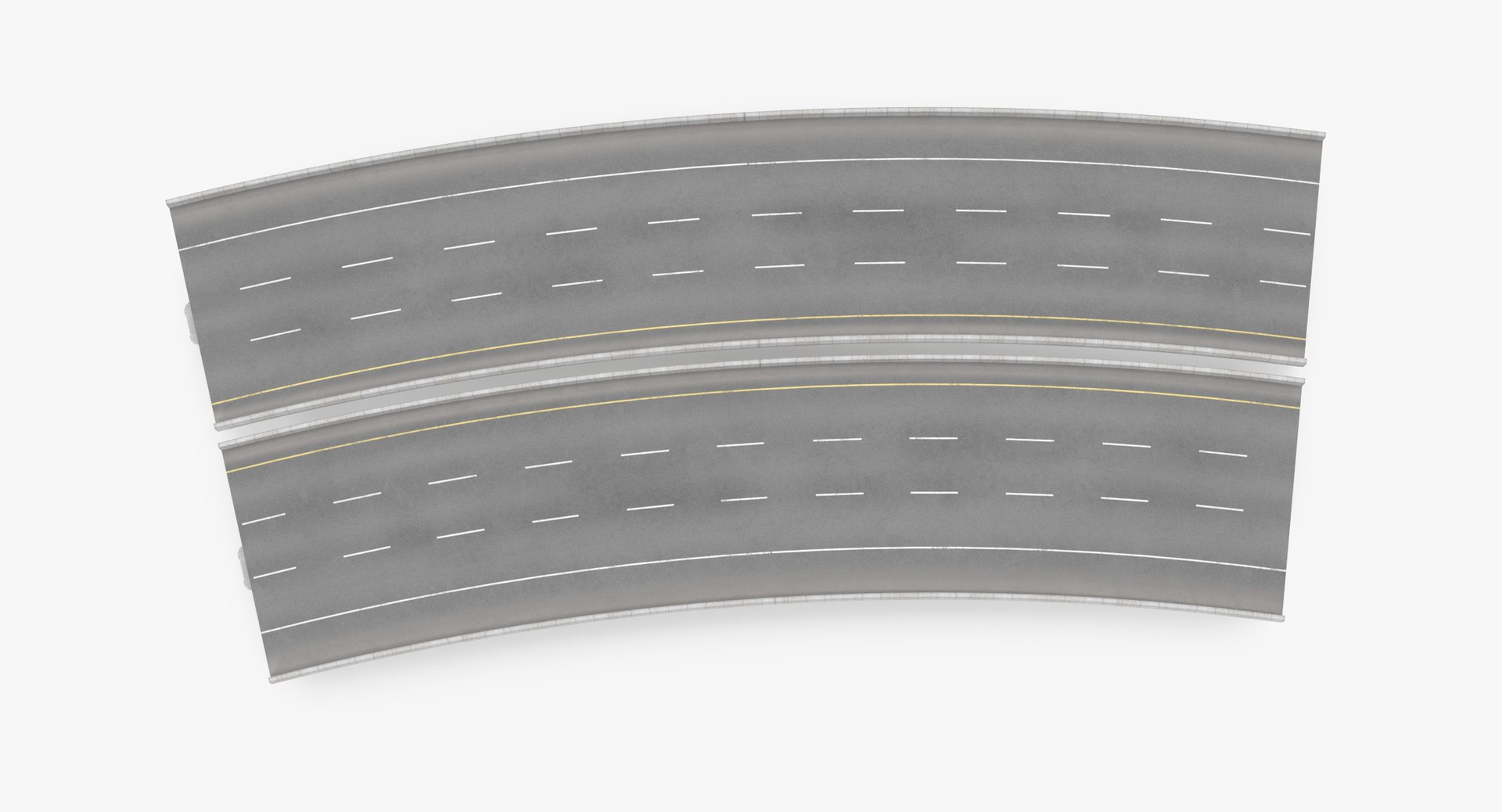 3D 3 lane raised highways - TurboSquid 1358650